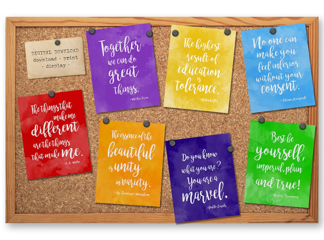 Rainbow of Diversity Motivational Posters DIGITAL DOWNLOAD Bundle - Etsy