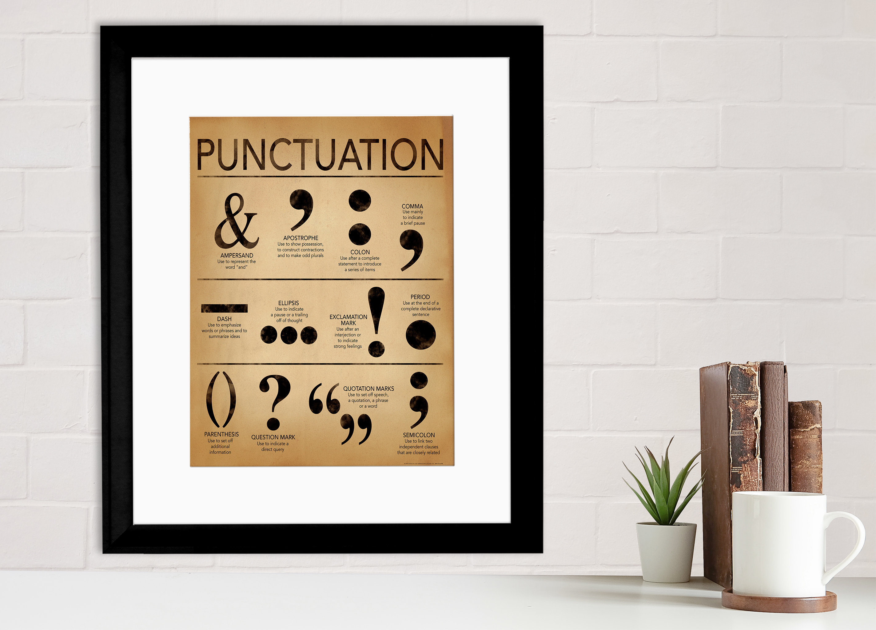 Punctuation Writing and Grammar Art Print. Fine Art Paper - Etsy UK