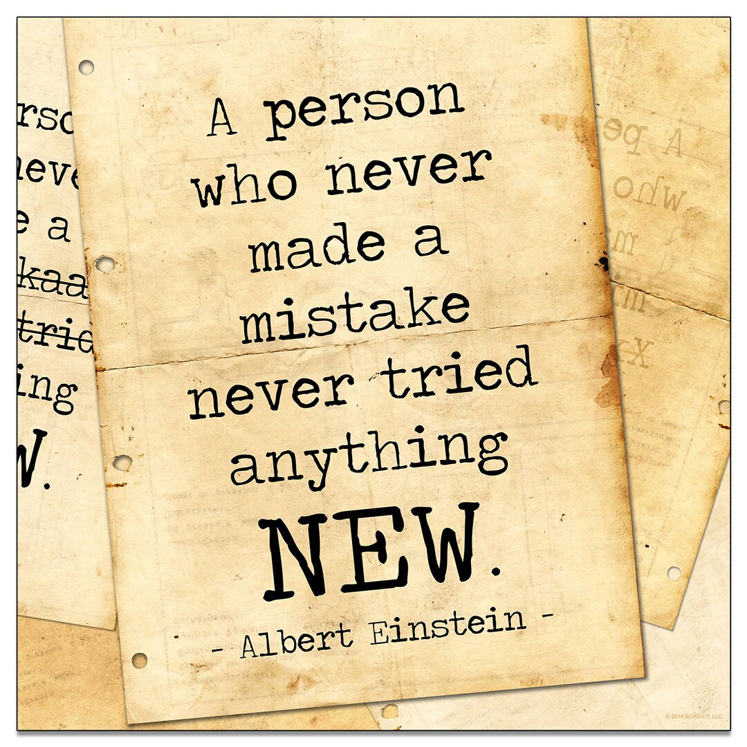 Albert Einstein Motivational Quote Poster DIGITAL DOWNLOAD - Etsy