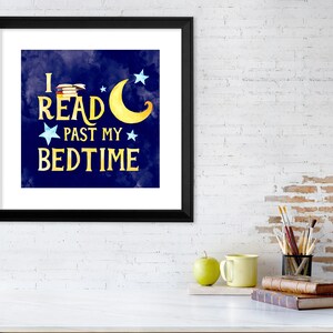 Read Past My Bedtime Fine Art Print. Literary Quote Print. Fine Art ...