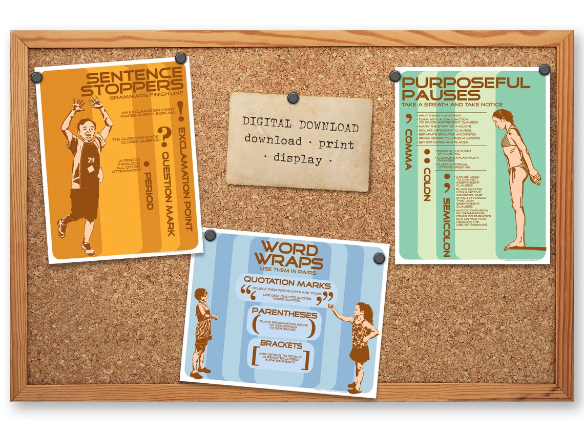 Punctuation Three Poster DIGITAL DOWNLOAD Bundle - Etsy