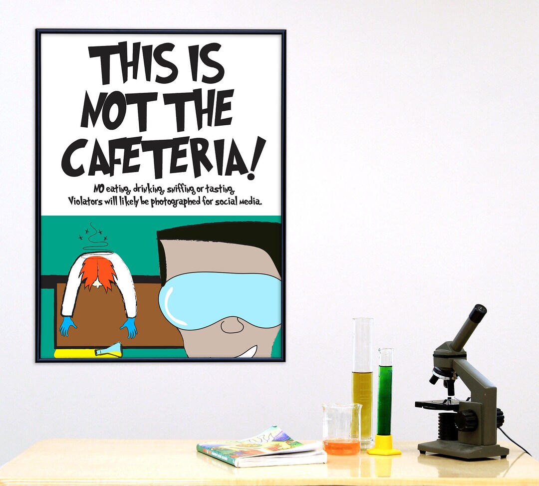 This is Not a Cafeteria Lab Safety Poster. Plain Paper - Etsy