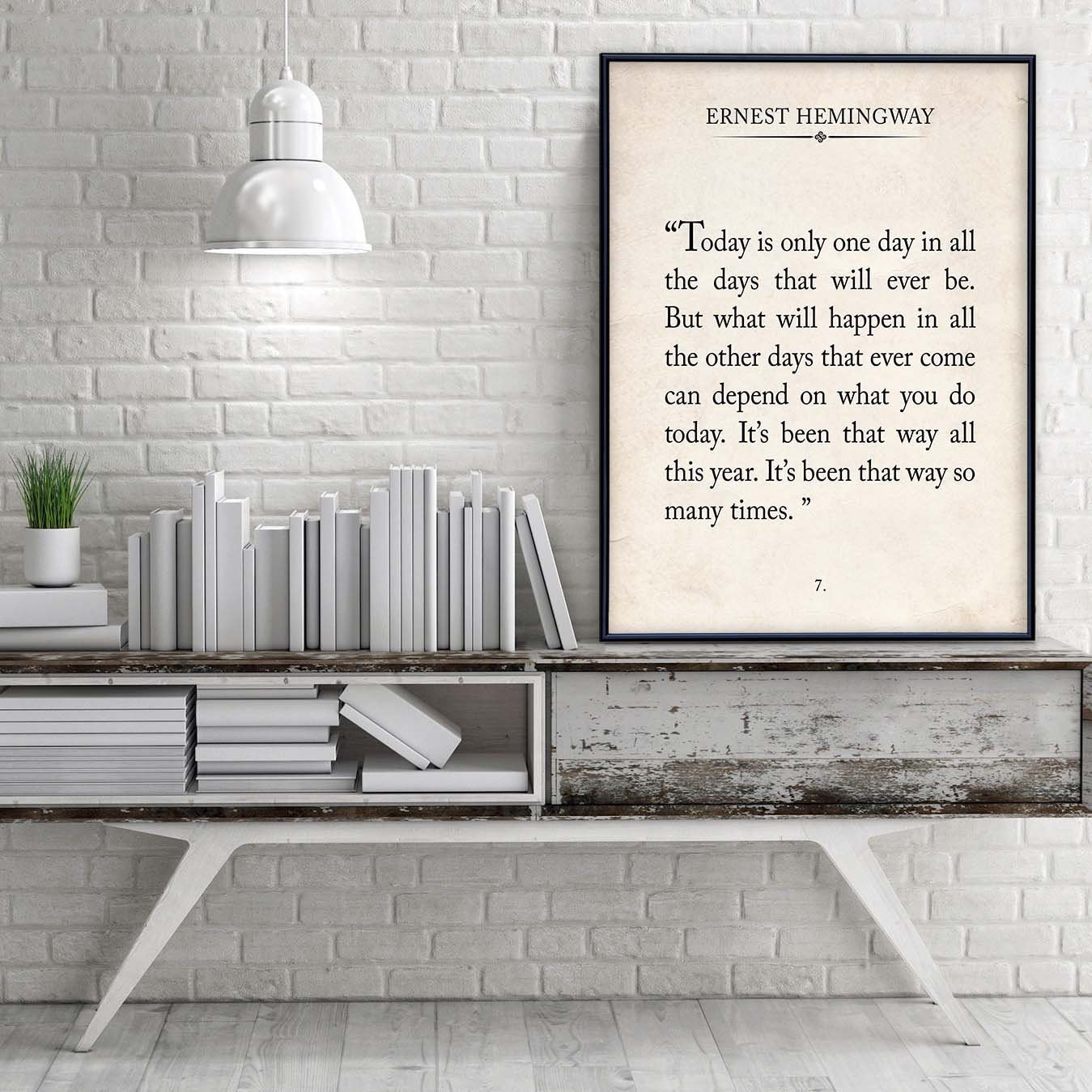 Ernest Hemingway Vintage Book Page Literary Quote Art Print for Home ...