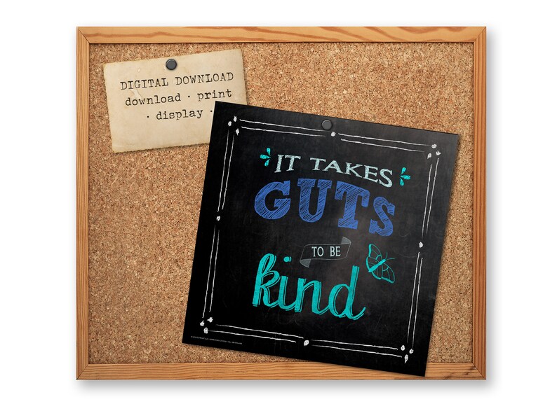 It Takes Guts Motivational Chalkboard Quote Poster DIGITAL DOWNLOAD - Etsy
