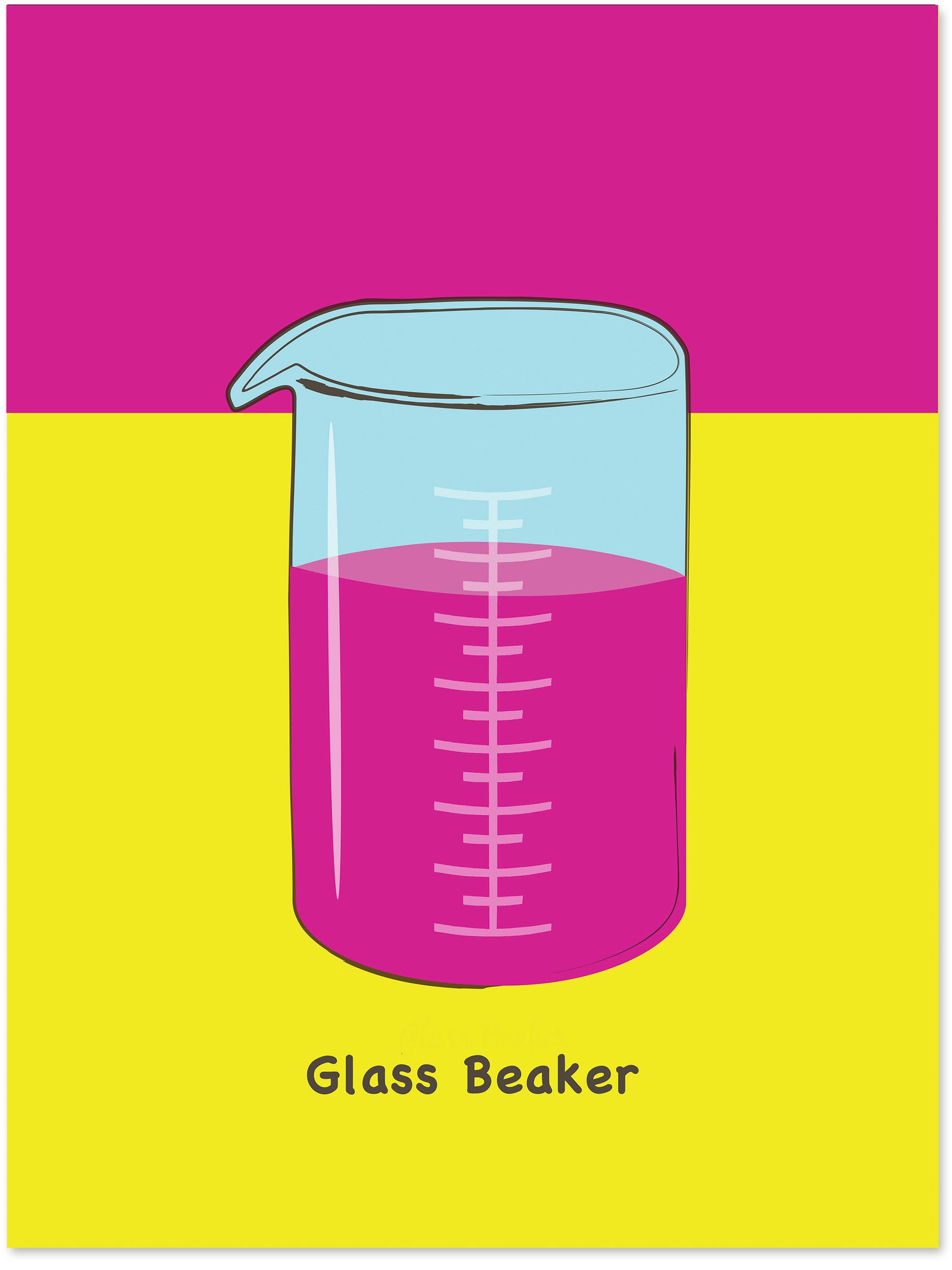 Glass Beaker Science STEM Poster. Vibrant Scientific - Etsy