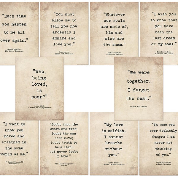 Literary Quotes - Etsy