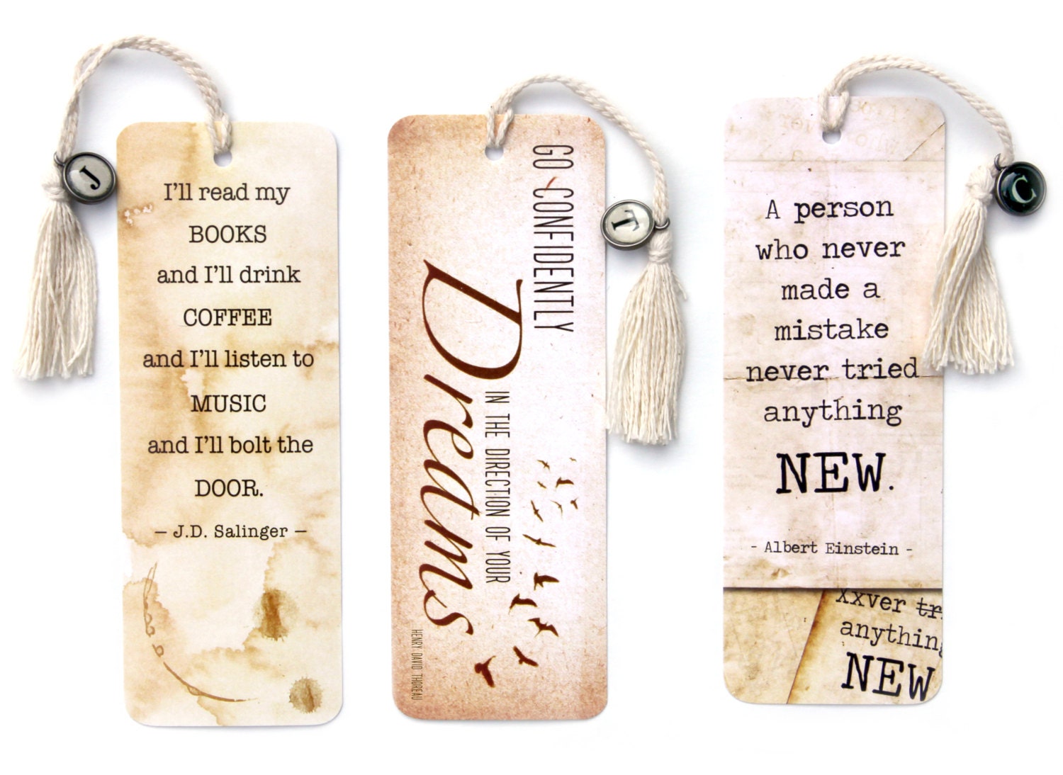 Motivational Classic Literary Quote Bookmarks With Typewriter | Etsy