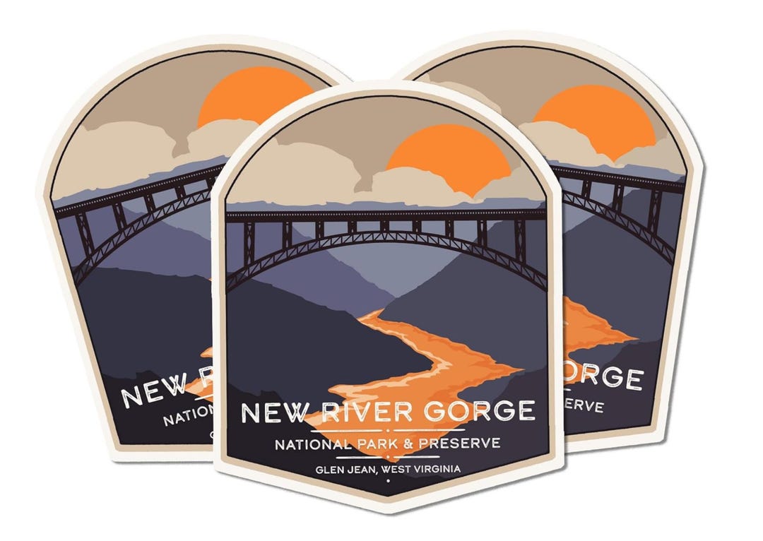New River Gorge National Park Set of 3 Stickers - Etsy