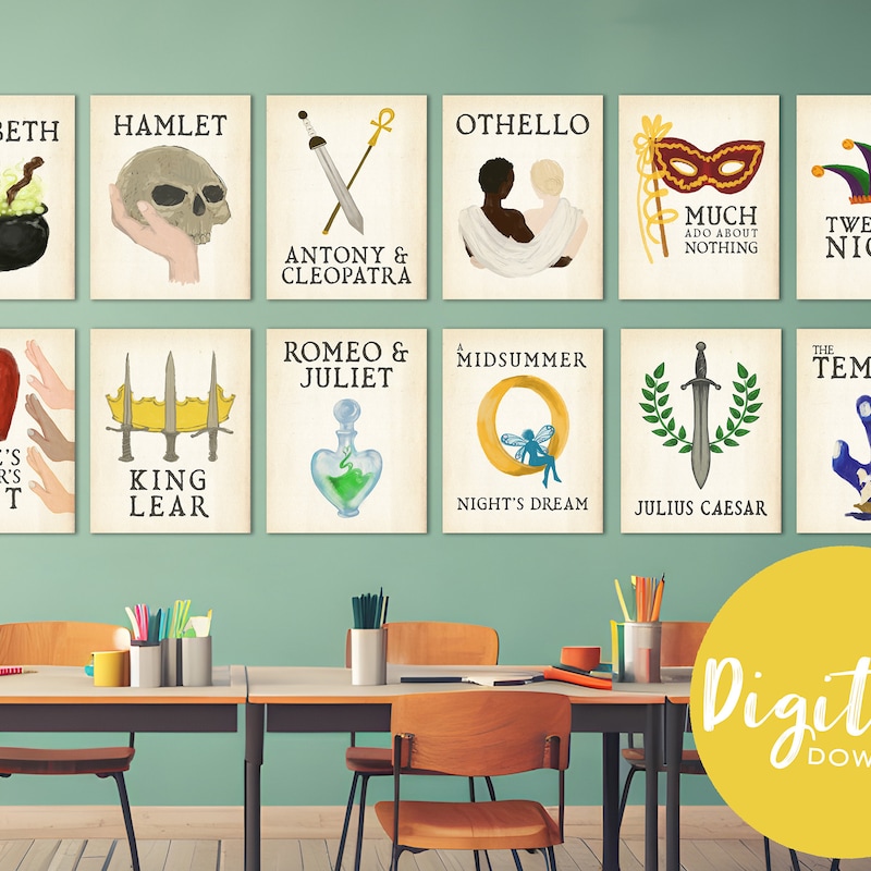 Shakespeare Poster - Etsy