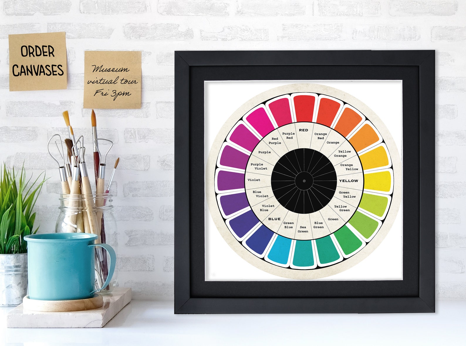 Vintage Color Wheel Print for Art Studio Classroom or Home. - Etsy