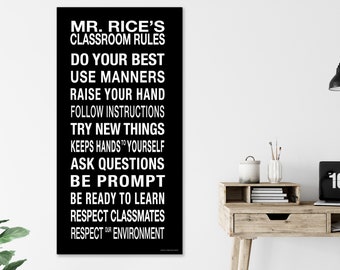 When You Enter This Classroom Rules Teacher Appreciation Sign - Etsy