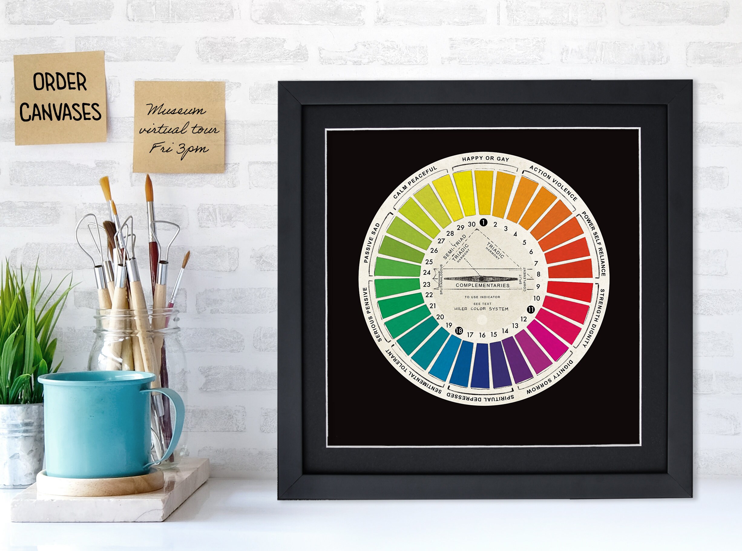 Vintage Color Wheel Print for Art Studio Classroom or Home. | Etsy