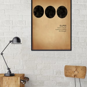 Ellipsis, Writing, Punctuation and Grammar Art Print. Fine Art Paper ...