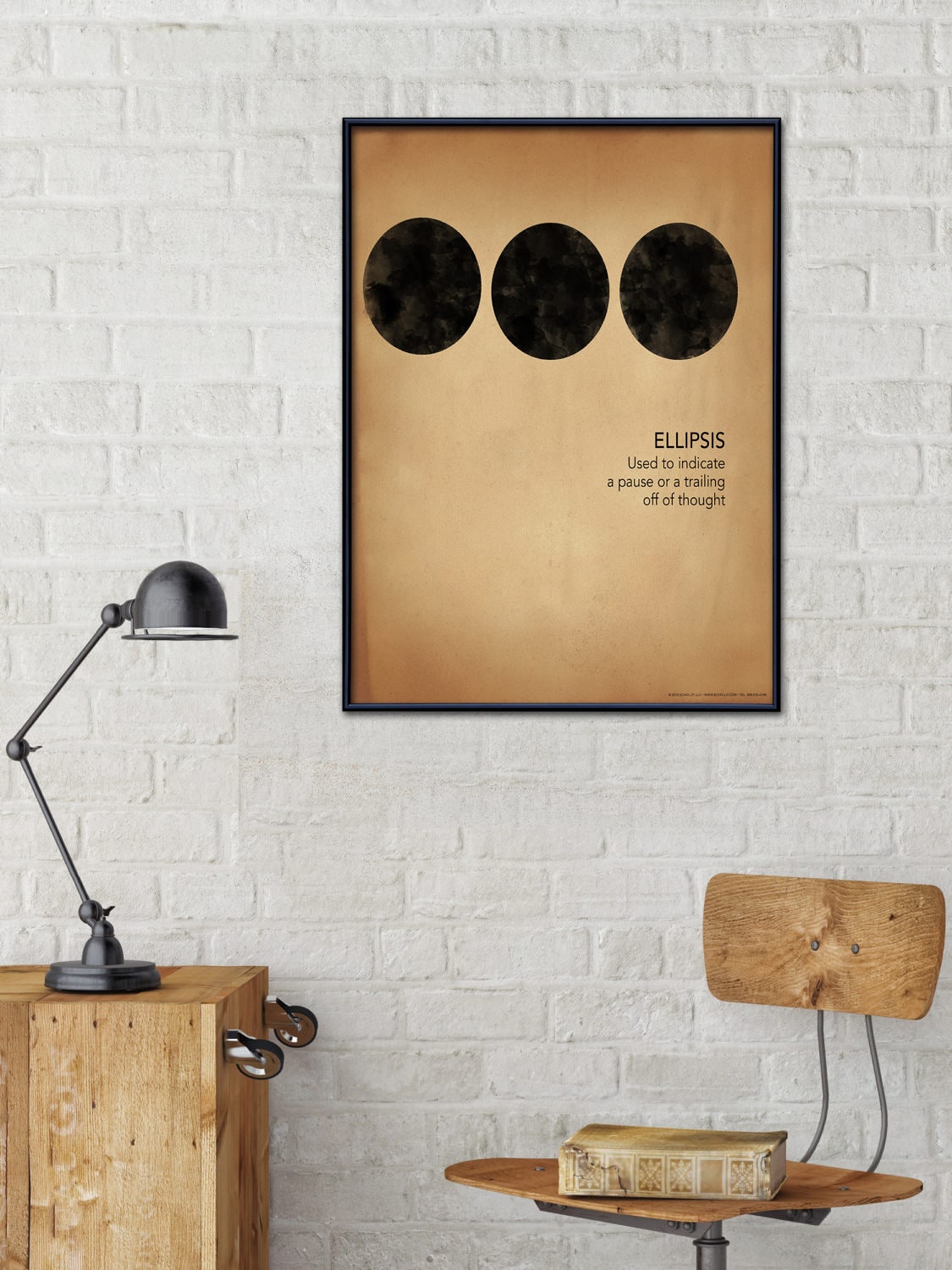 Ellipsis, Writing, Punctuation and Grammar Art Print. Fine Art Paper ...