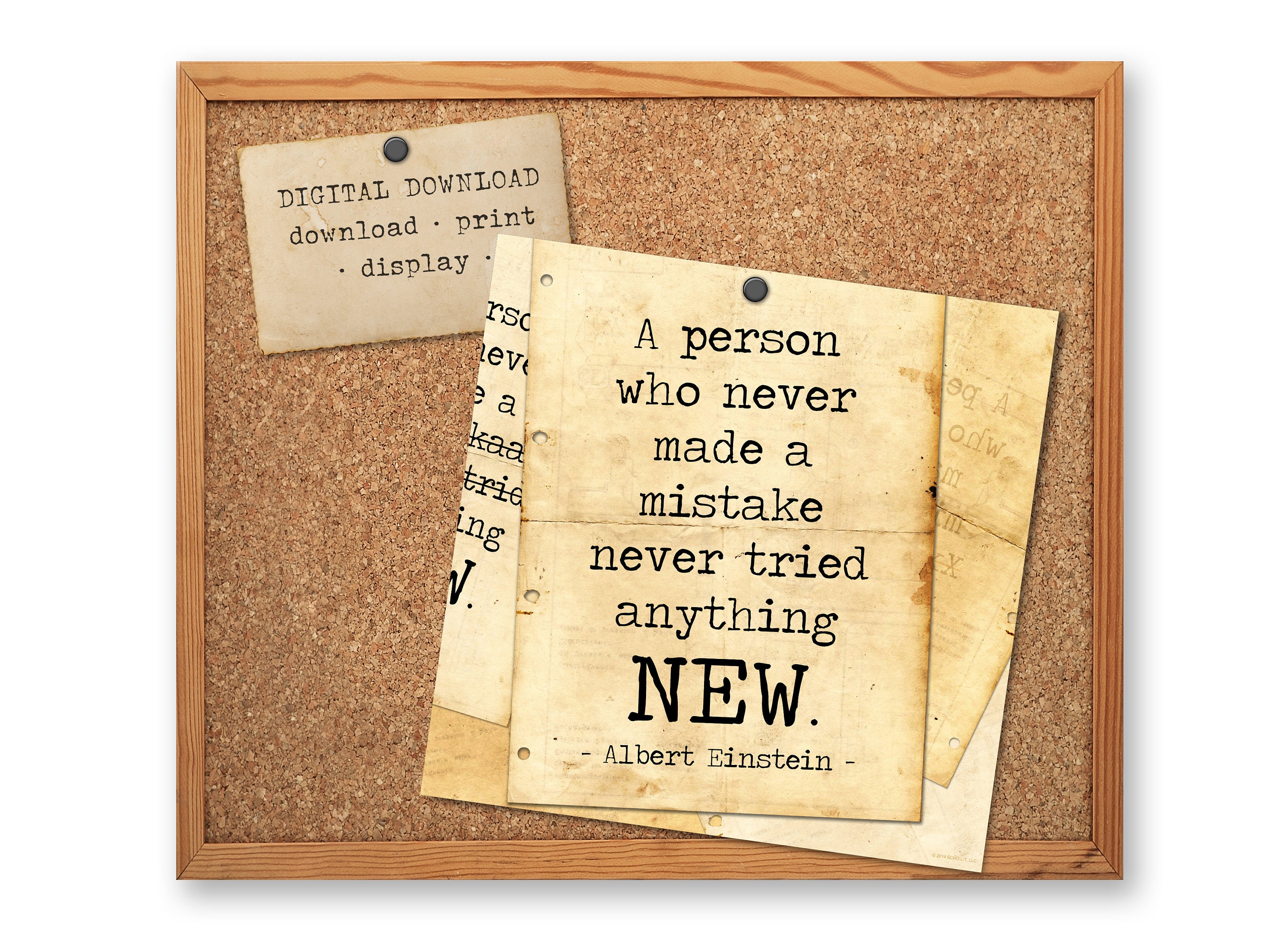 Albert Einstein Motivational Quote Poster DIGITAL DOWNLOAD - Etsy