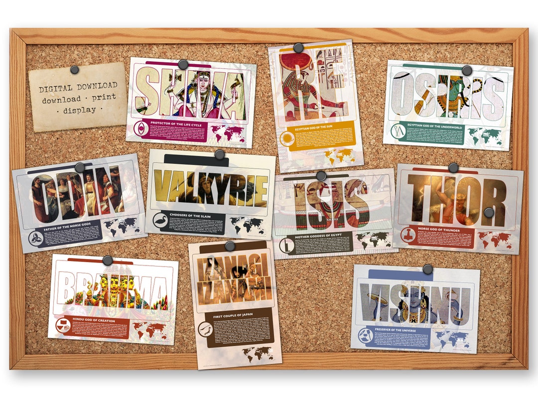 World Mythology 10-poster Set of 10 DIGITAL DOWNLOAD Bundle - Etsy