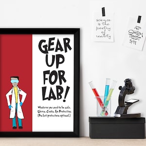 Science Lab Safety Poster Set. Plain Paper, Laminated, or Framed ...