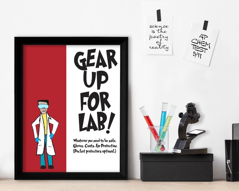 Science Lab Safety Poster Set. Plain Paper Laminated or | Etsy