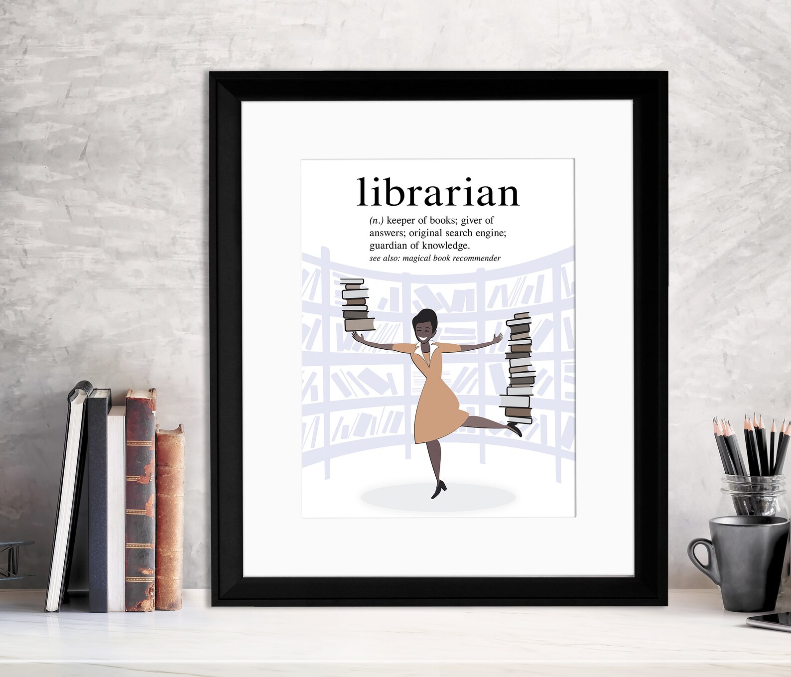 Librarian Definition Dictionary Style Fine Art Print. Multiple - Etsy