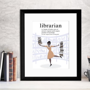 Librarian Definition Dictionary Style Fine Art Print. Multiple Sizes ...