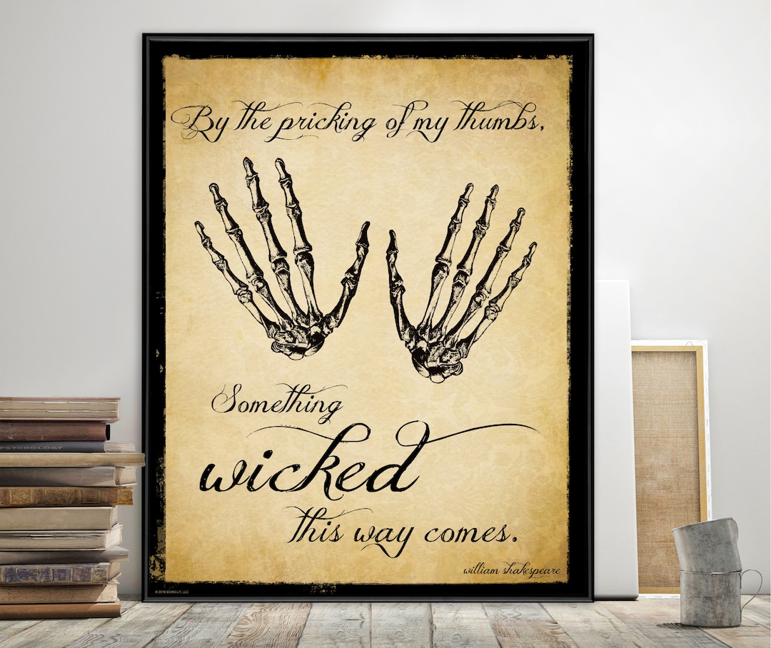 Something Wicked This Way Comes Shakespeare Literary Quote. Vintage ...