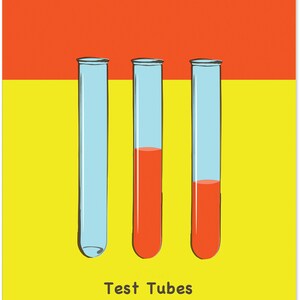 Test Tubes STEM Poster. Vibrant Scientific Instruments Art - Etsy
