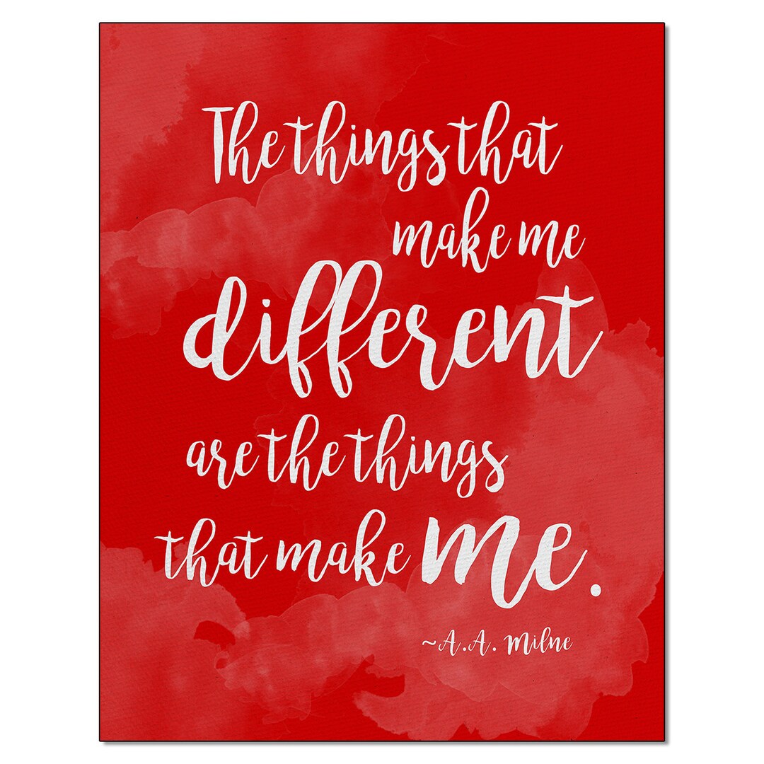 A.A. Milne Diversity Quote - Literary Art Poster DIGITAL DOWNLOAD - Etsy