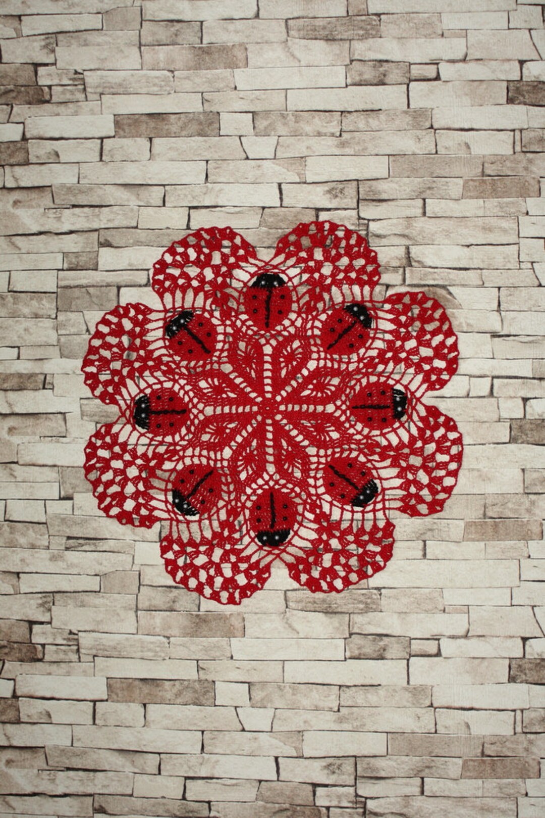 Ladybug Decor, Ladybug Gifts, Crochet Doily - Etsy