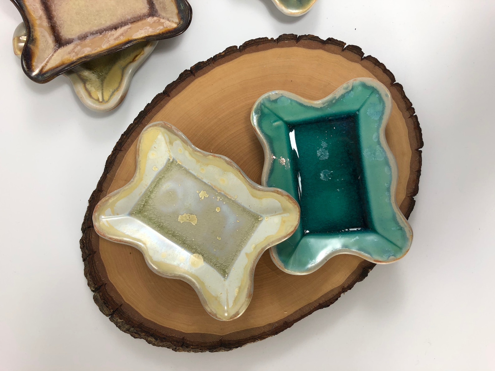 5 Handmade Ceramic Trinket Dish / Jewelry Dish / Small Rectangular Tray ...