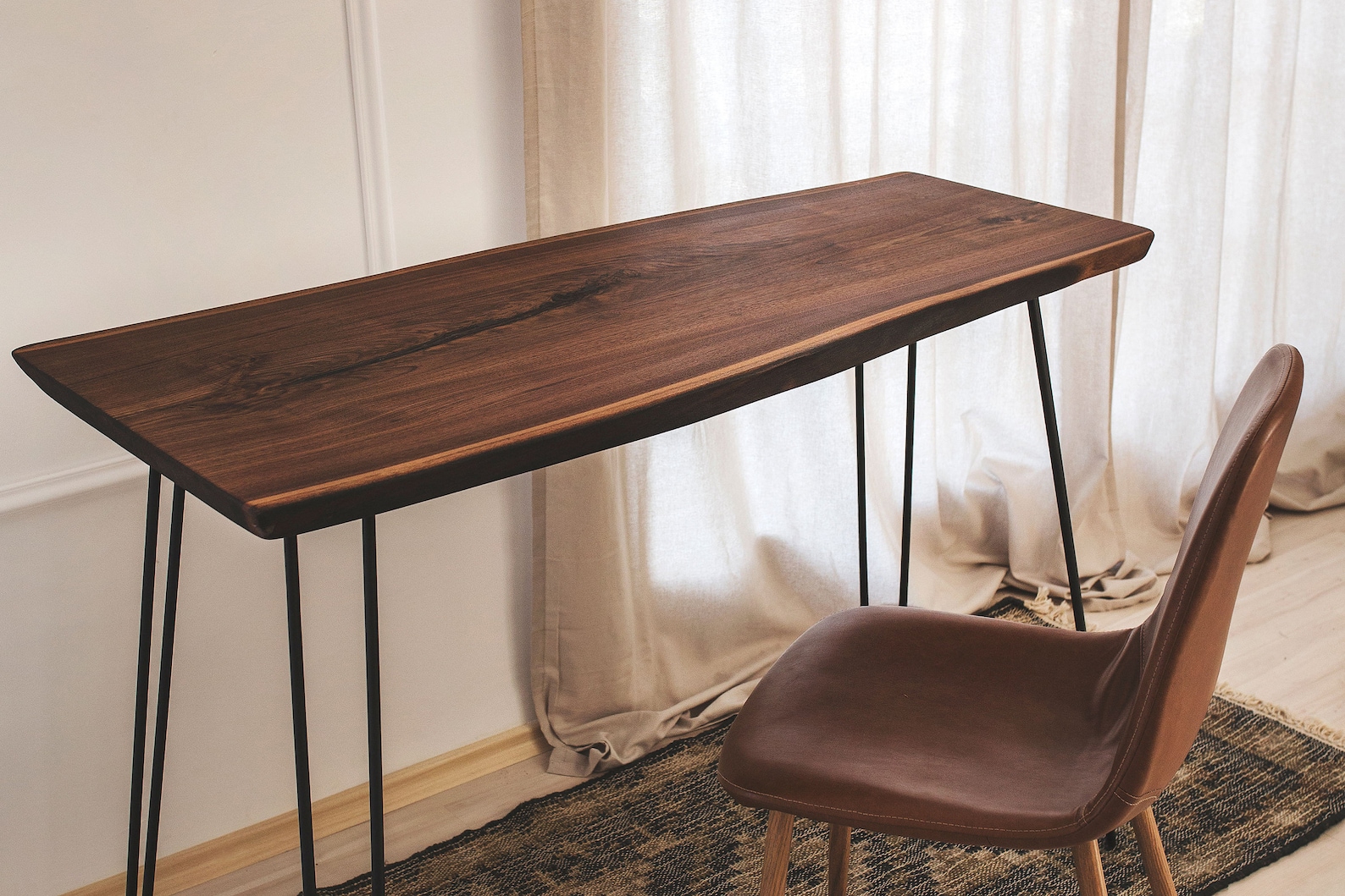 Wood Writing Desk Modern Farmhouse Home Desk Solid Wood - Etsy