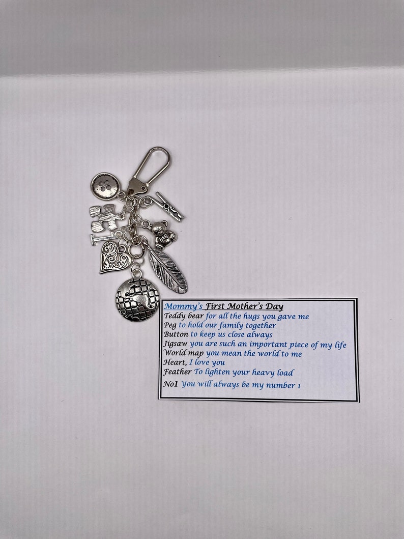 Mummy's First Mothers Day Meaningful Key Ring Charm - Etsy