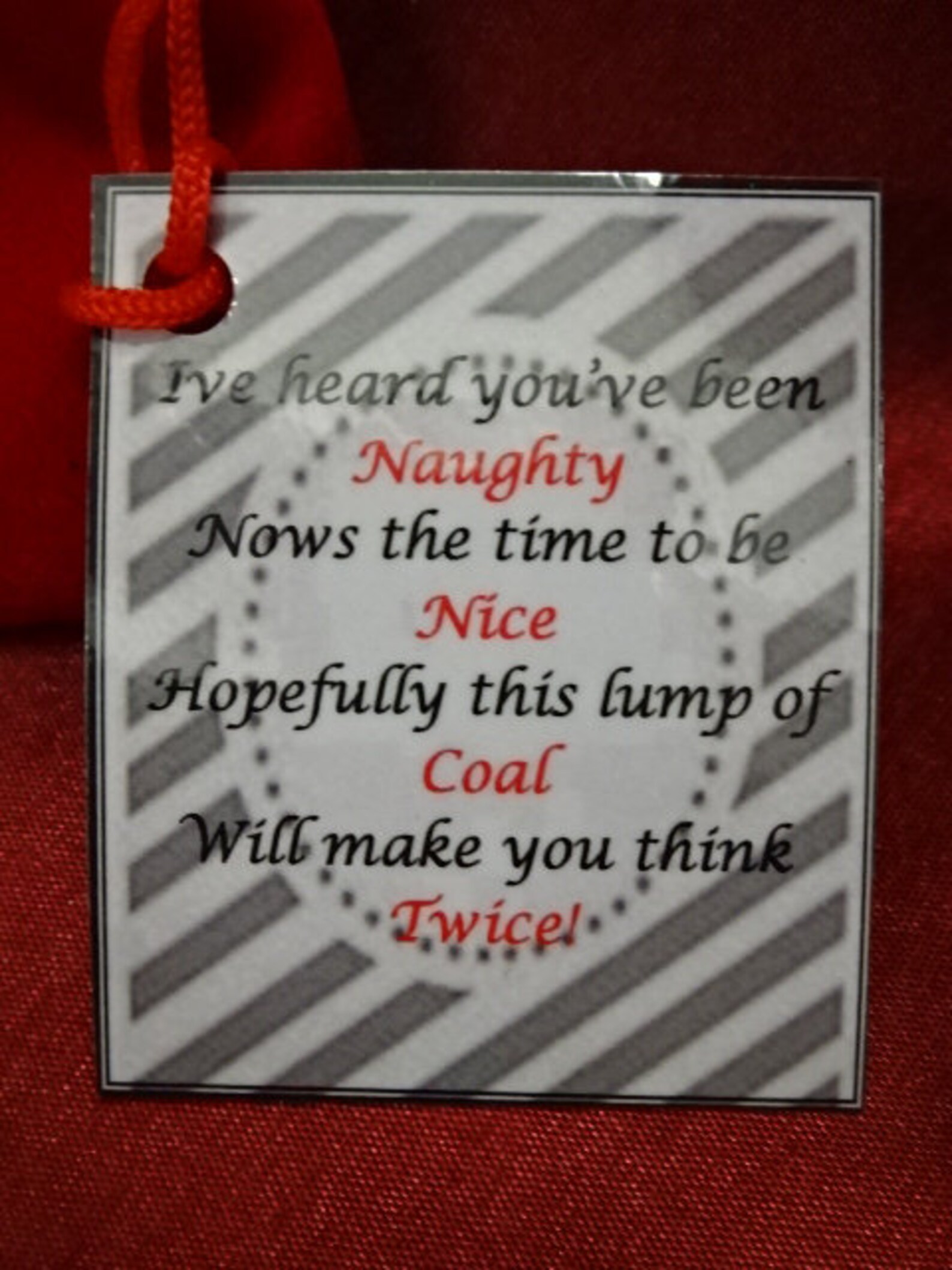 Christmas Stocking Filler A Lump Of Coal Naughty Or Nice Real Etsy