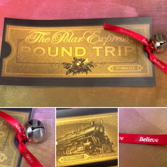 Large Ticket Card Polar Express Inspired and Jingle Bell - Etsy