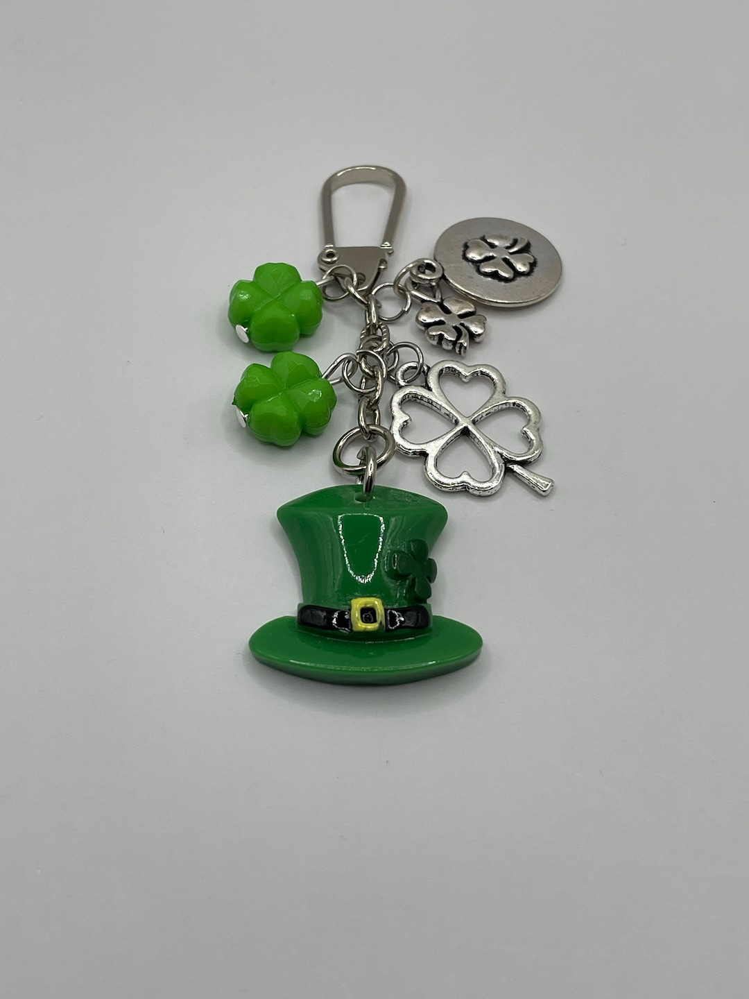 The Luck of the IRISH Good Luck Key Ring Charm Set Clover Shamrock ...