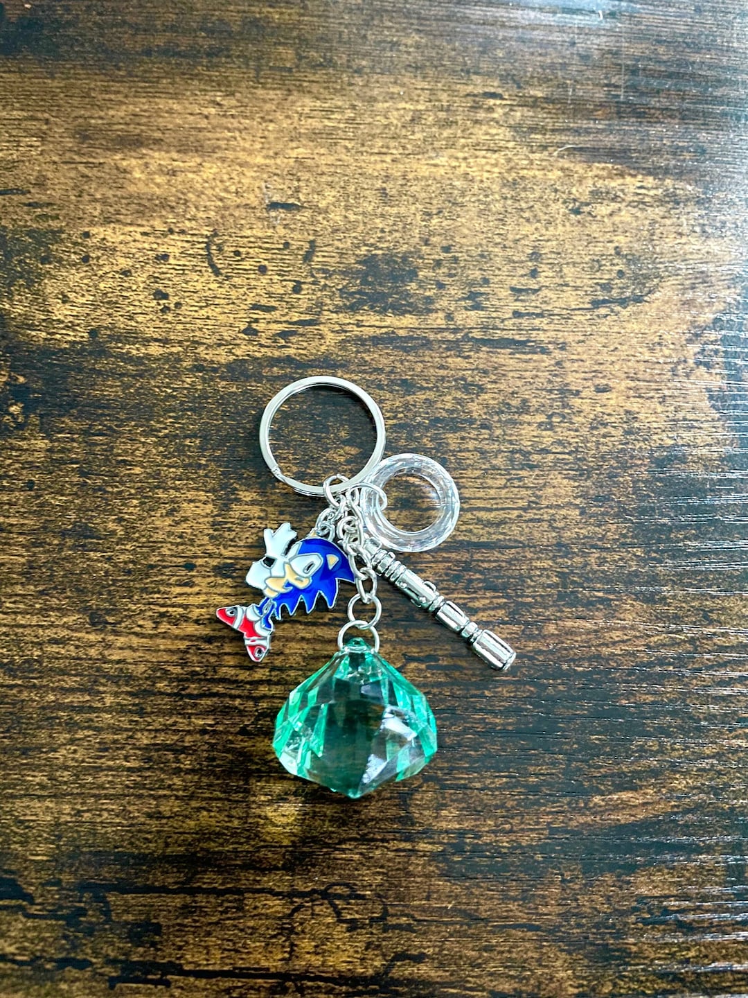 Sonic the Hedgehog Film Inspired Key Ring Charm Set Diamonds Rings ...