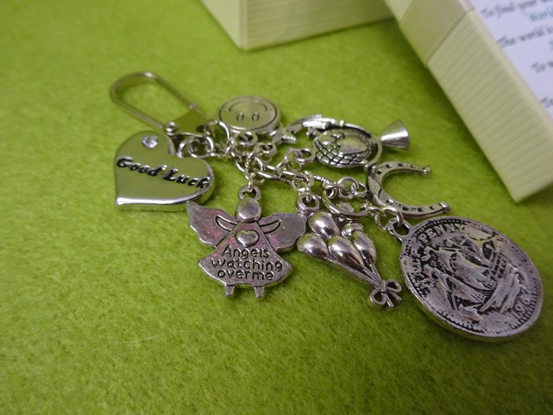 Good Luck on Your TRAVELS Meaningful Keepsake Key Ring Charm - Etsy
