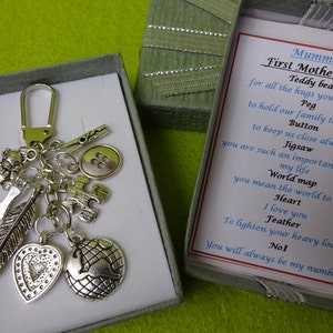 Mummy's First Mothers Day Meaningful Key Ring Charm Keepsake Gift Box ...