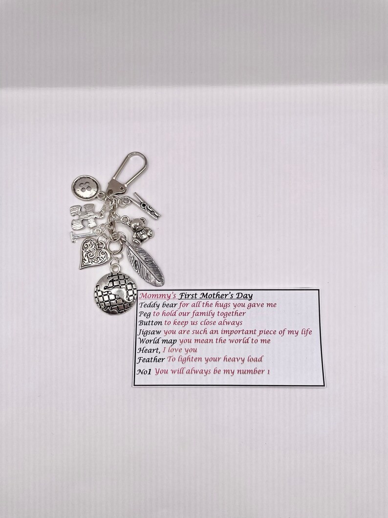 Mummy's First Mothers Day Meaningful Key Ring Charm - Etsy