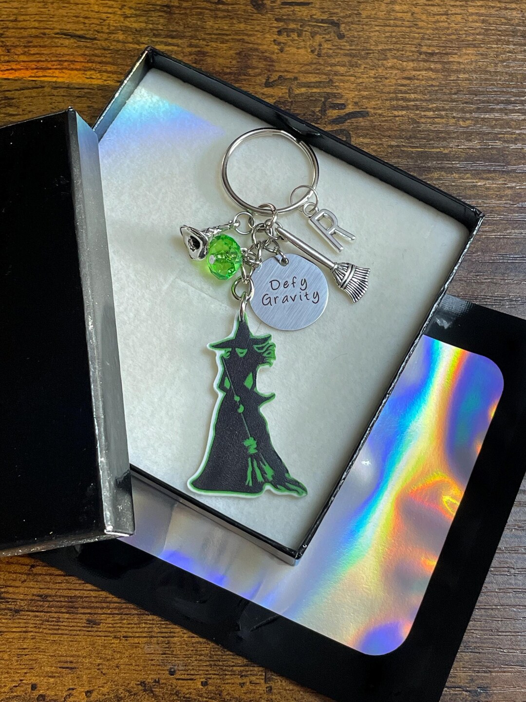 Personalised Initial WICKED Musical Film Inspired Key Chain Defy ...