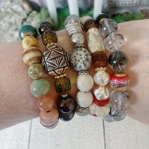 Women’s Rustic Nature Bracelet| Birch Tree Stretch Bracelet| Boho ...