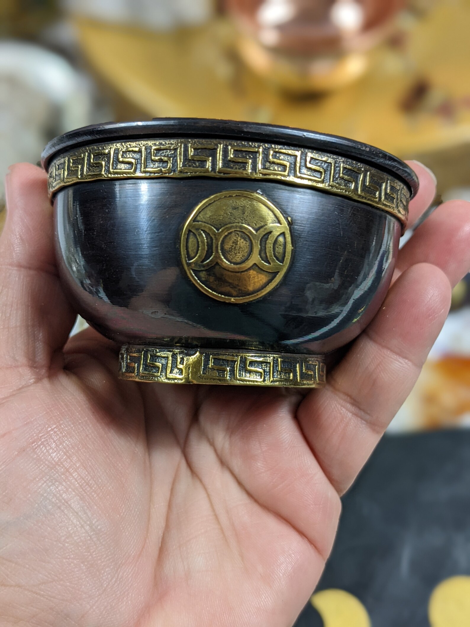 Copper Triple Moon Goddess Offering Bowl Sage Smudge Dish | Etsy