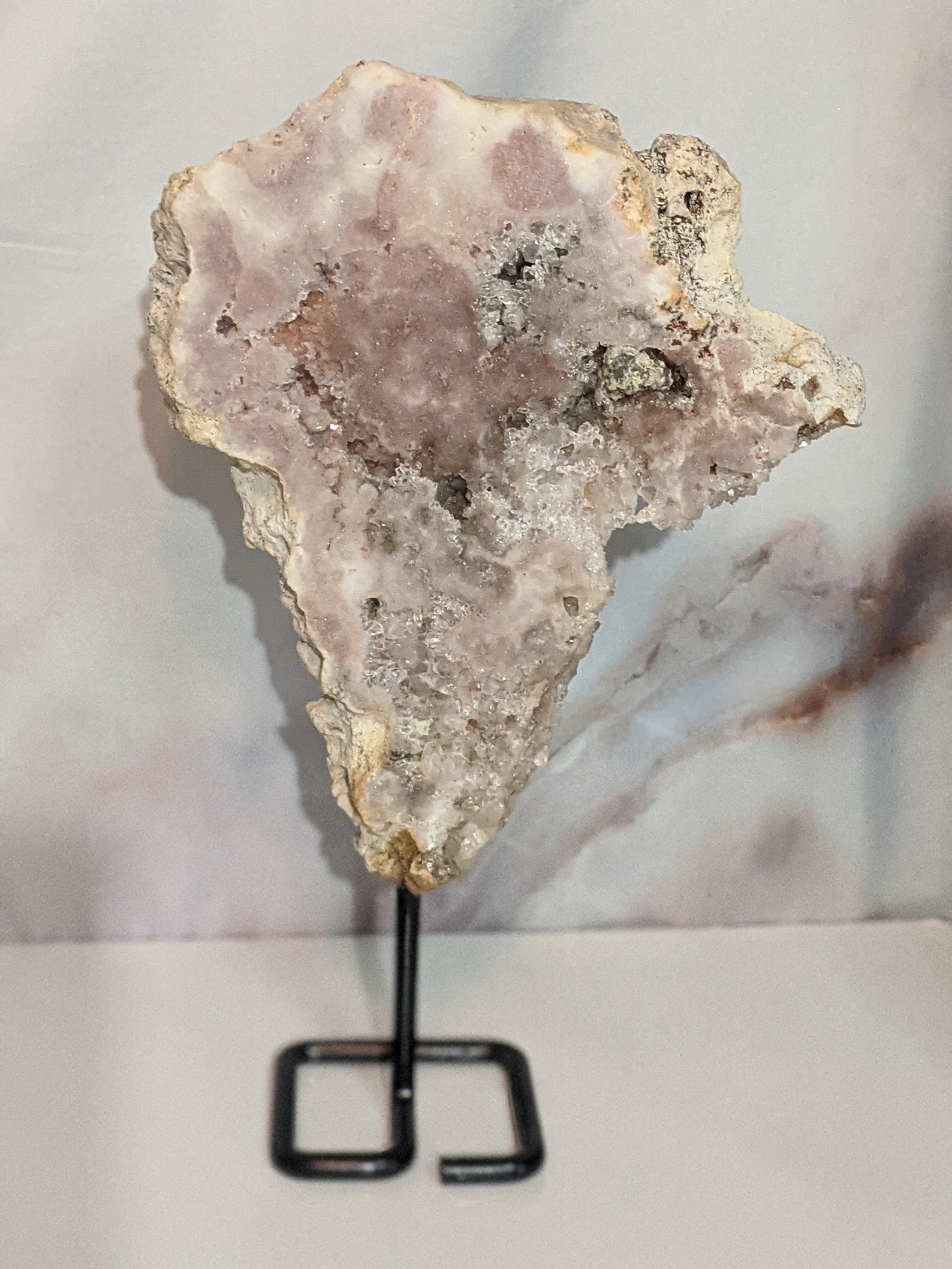 Large Rare Pink Amethyst Druzy on Metal Stand Double Sided | Etsy