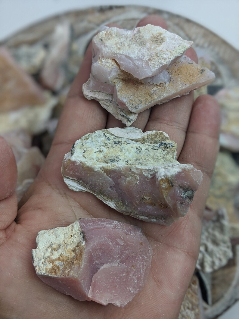 Raw Peruvian Pink Opal Rough Small Chunks Slab Natural Pieces - Etsy