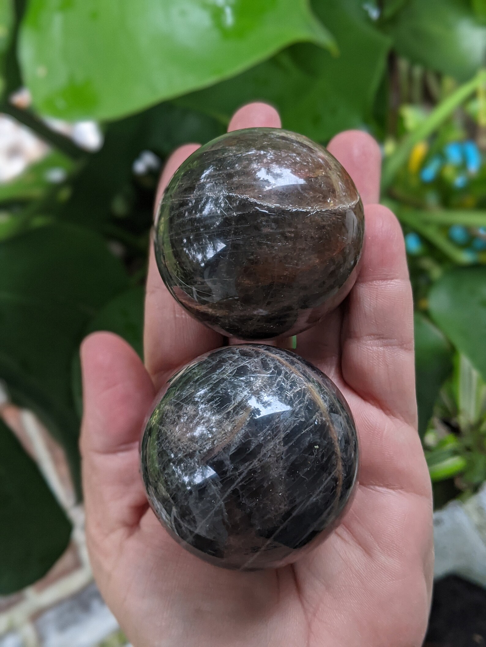 Black Moonstone Sphere Large Polished Goddess Rock Untreated - Etsy