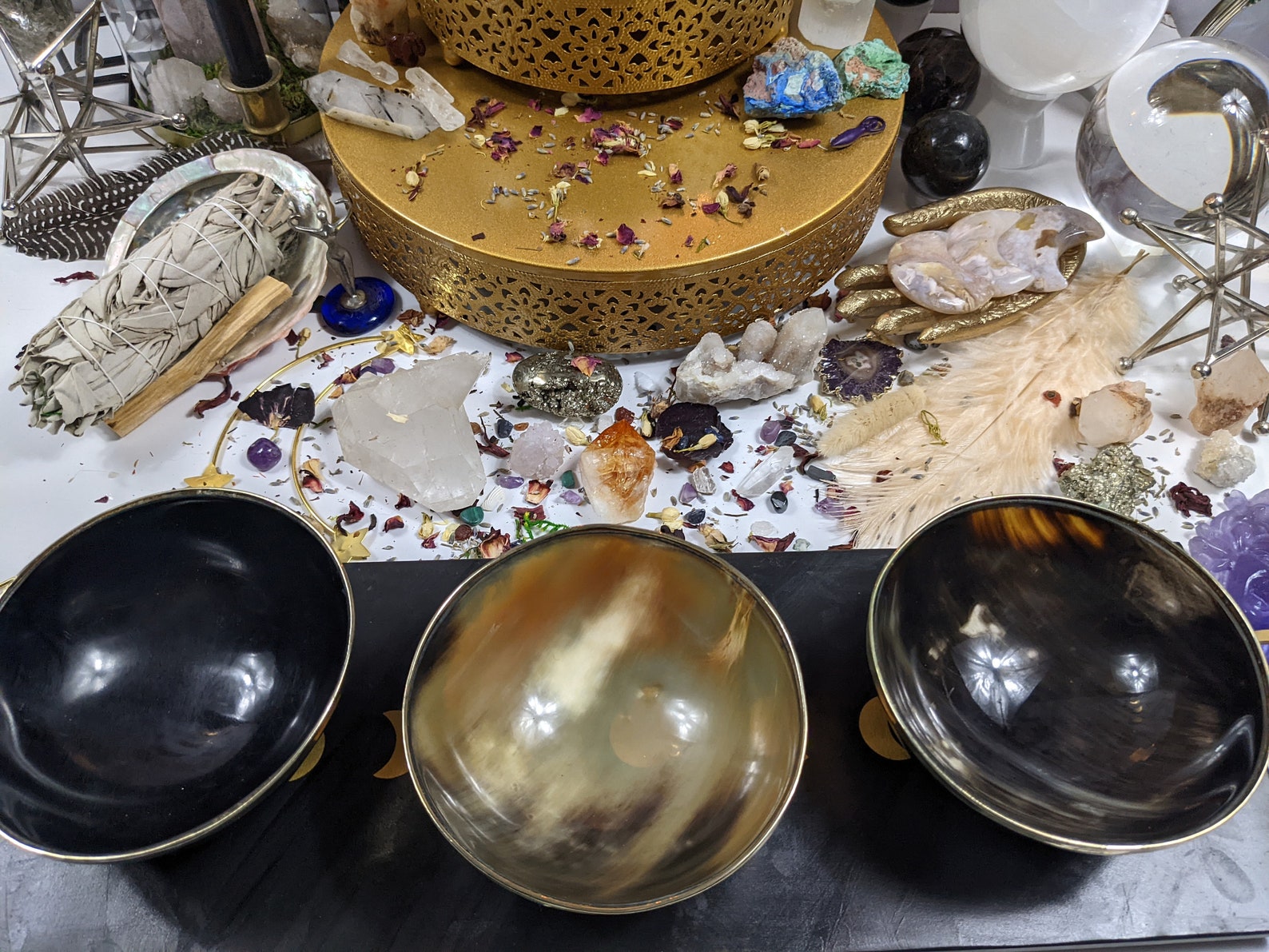 Buffalo Horn Offering Dish Hand Carved Polished Scrying Bowl - Etsy