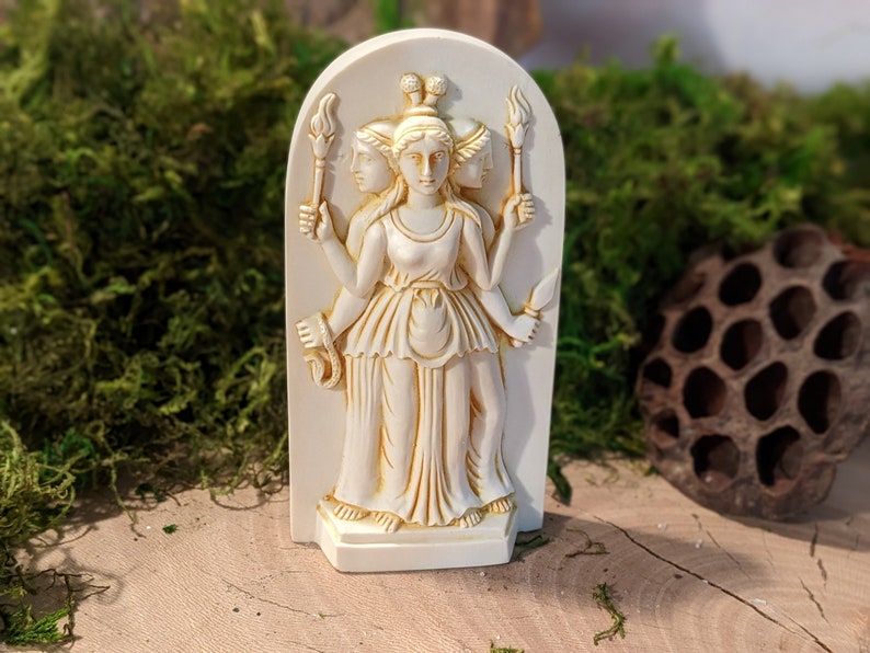 Goddess Hecate Altar Statue Hekate Figurine Roman Greek Wall - Etsy