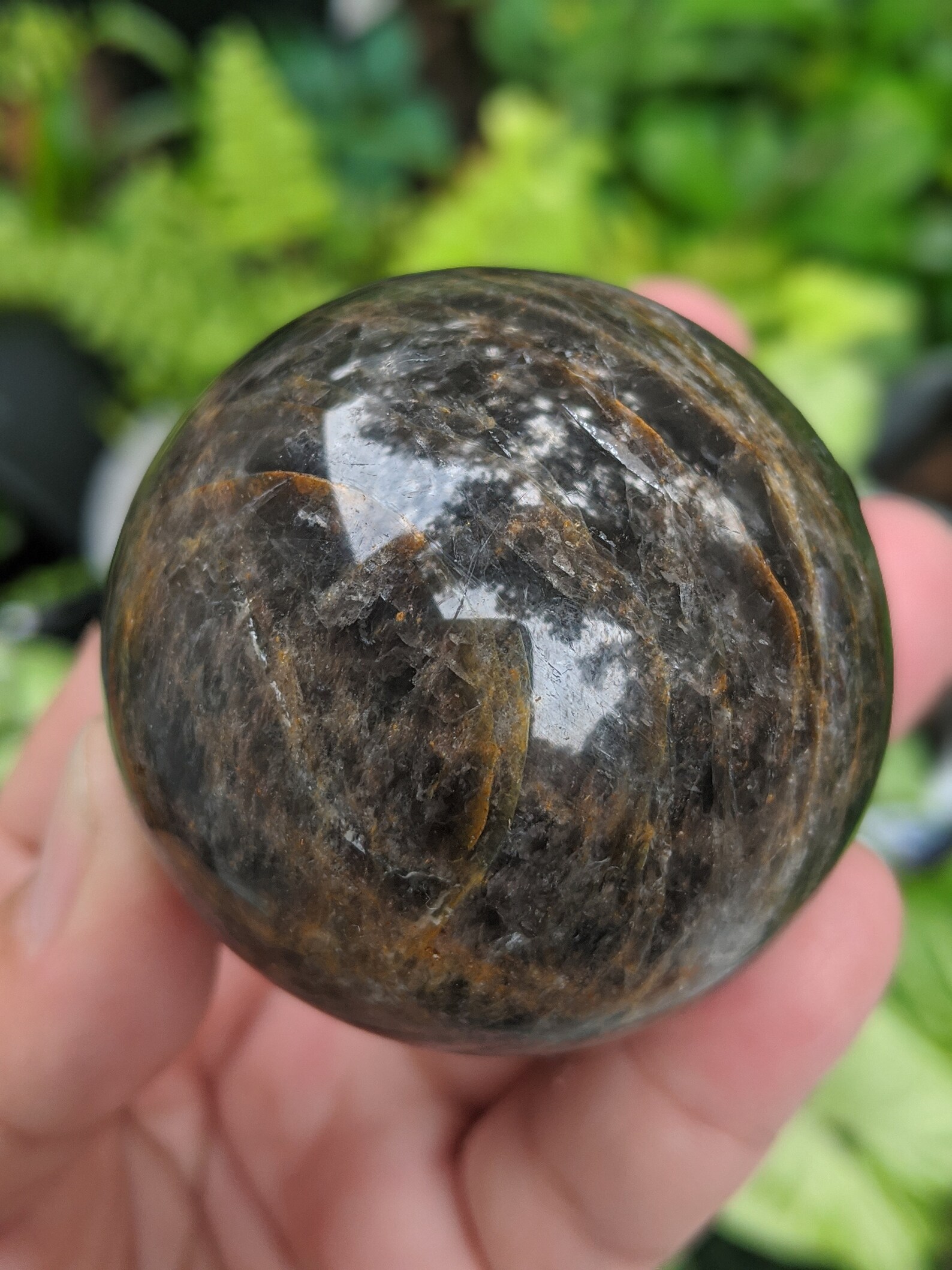 Black Moonstone Sphere Large Polished Goddess Rock Untreated - Etsy