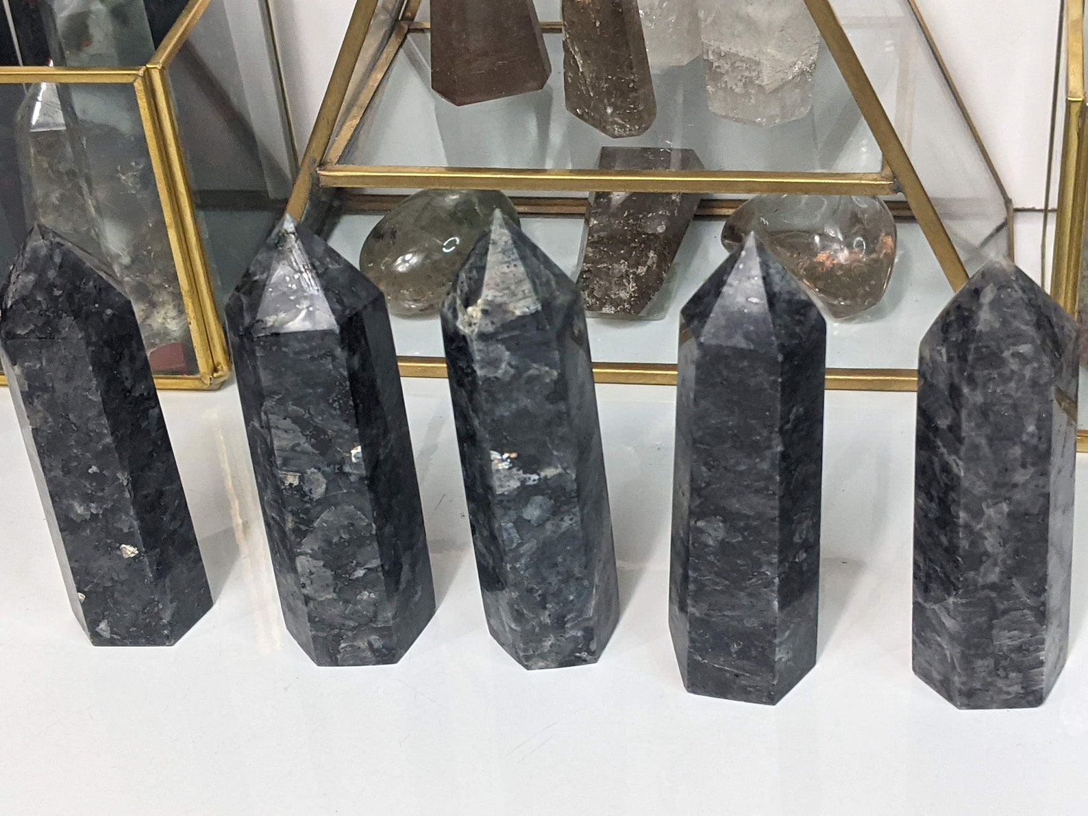 Large Larvikite Tower Natural Stone Mineral Specimen Point - Etsy