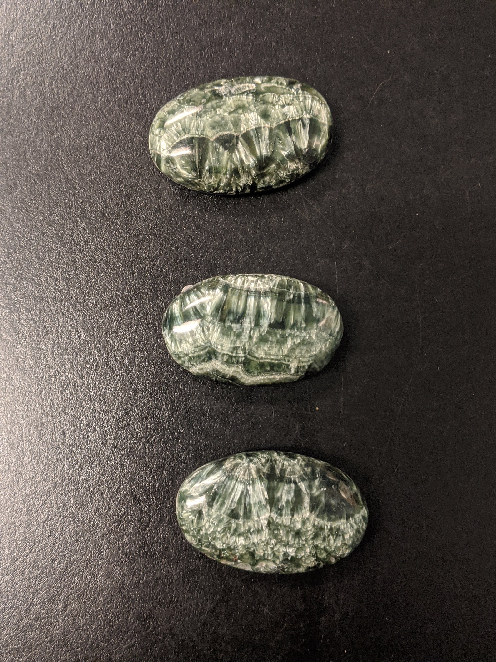 Seraphinite Palm Stone Polished Pocket Pebble Angel Stone | Etsy