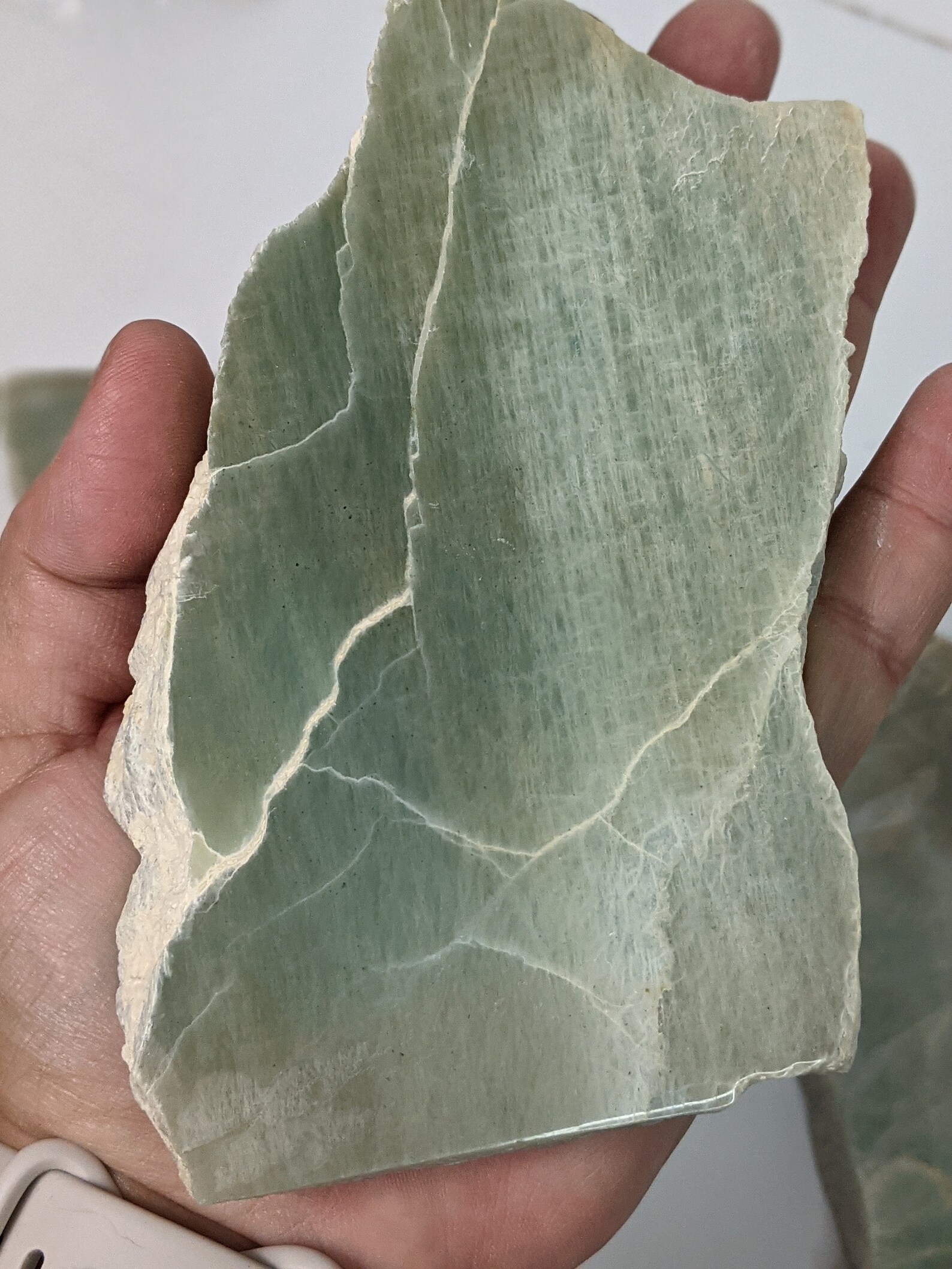 Large Garnierite Green Moonstone Slabs Polished Gemmy Charging - Etsy